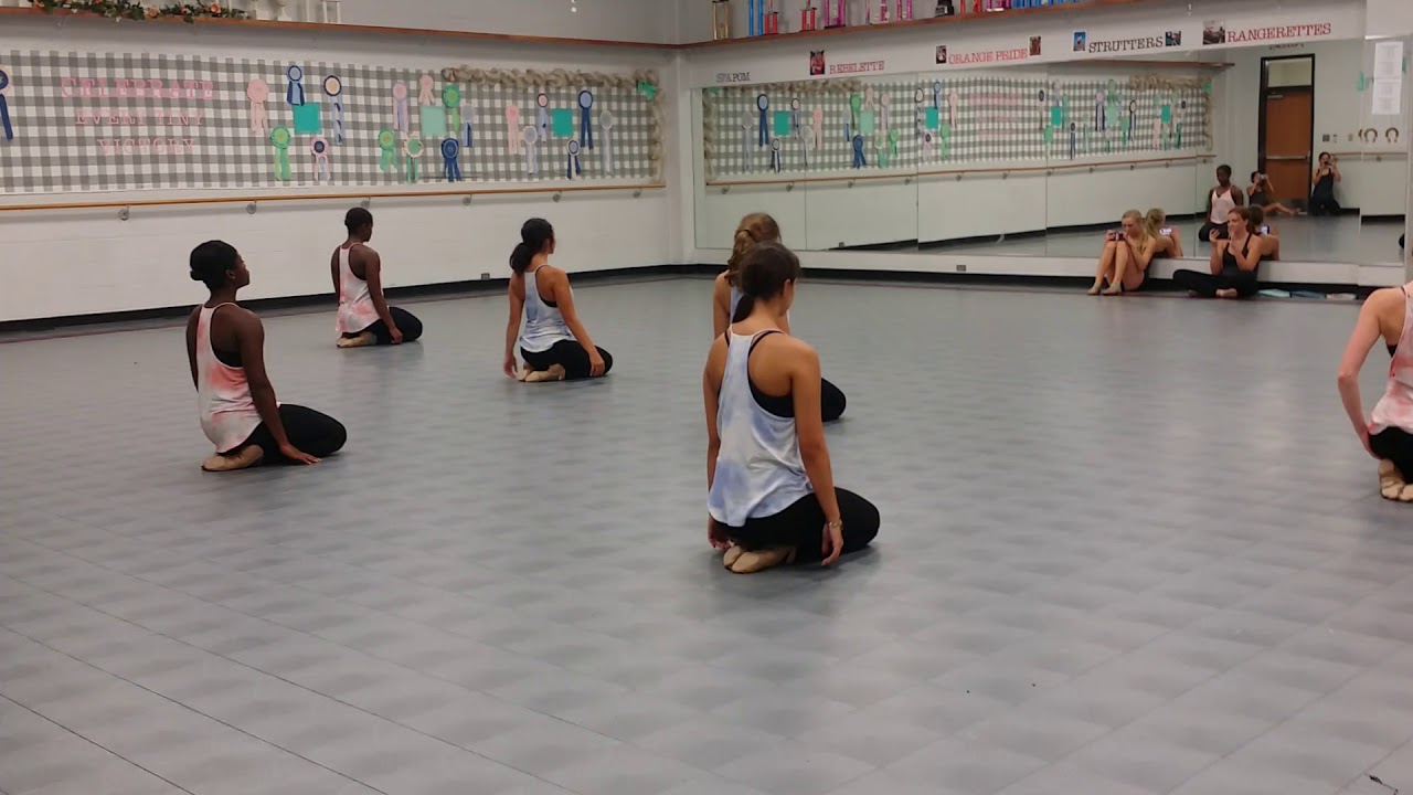 Drill team tryout dance - YouTube