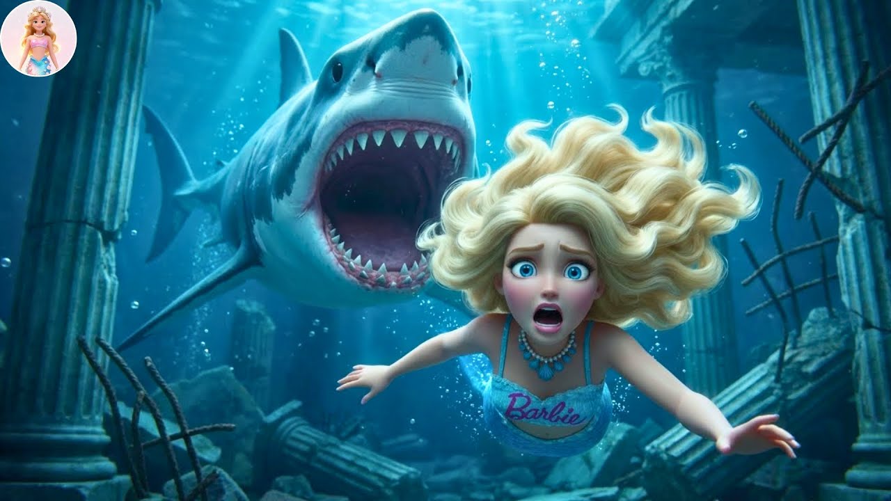When Barbie Realizes the Shark Is Right Behind Her - YouTube