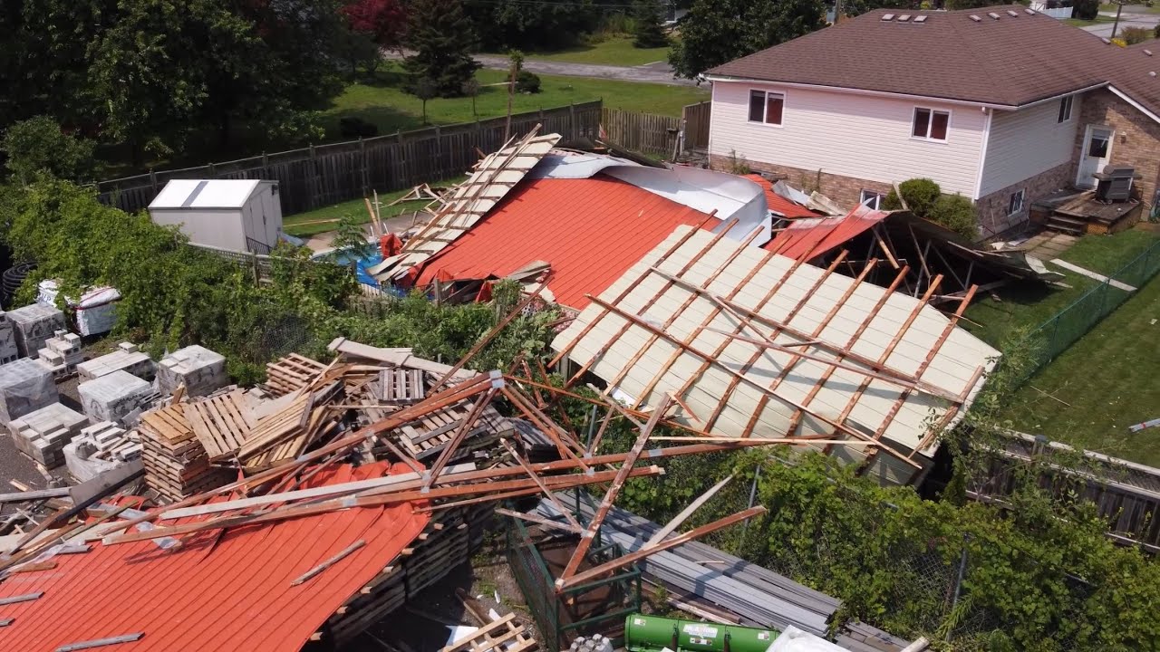 Drone Footage Fort Erie Tornado aftermath - YouTube