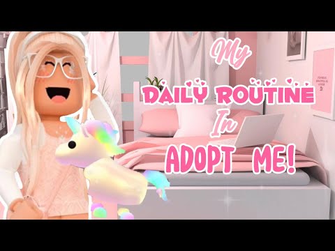 My daily routine in adopt me!💕🛏 ️ (Sound effects) - YouTube