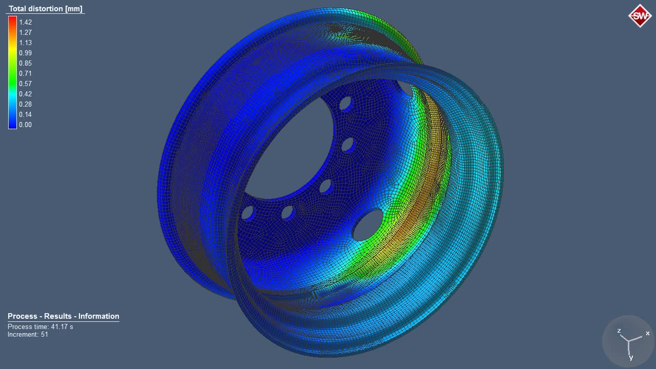 Welding Simulation - Wheel (Distortions) - YouTube