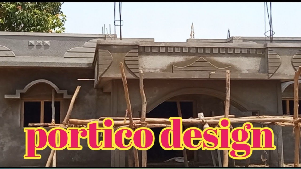 small house portico design brick wall parafit - YouTube