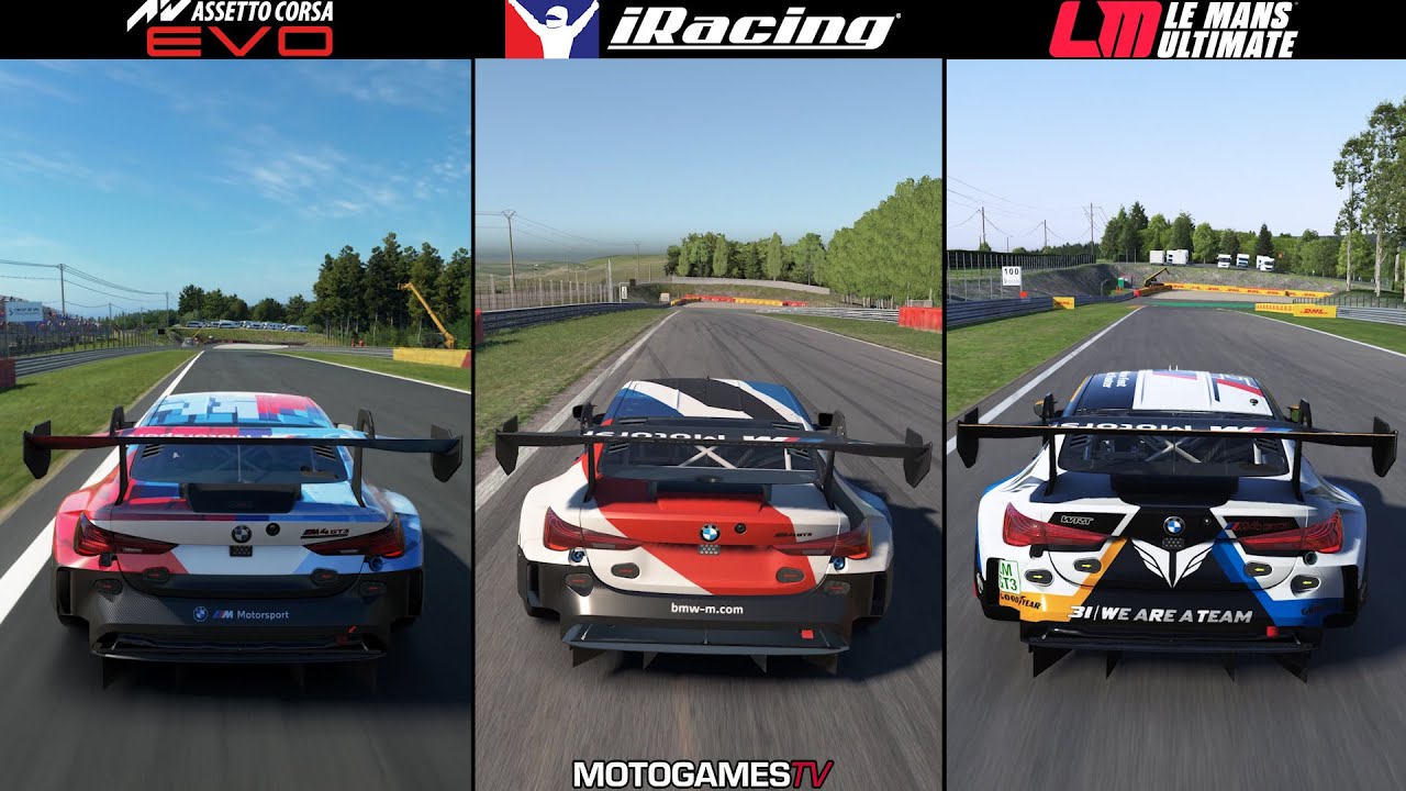 Assetto Corsa EVO vs iRacing vs Le Mans Ultimate - BMW M4 GT3 EVO at ...