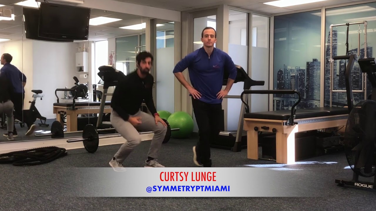 Lunge Variations: Curtsey Lunges - YouTube