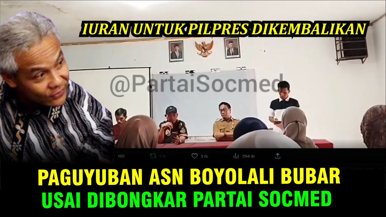 PARTAI SOCMED BONGKAR: PAGUYUBAN ASN BOYOLALI BUBAR - YouTube