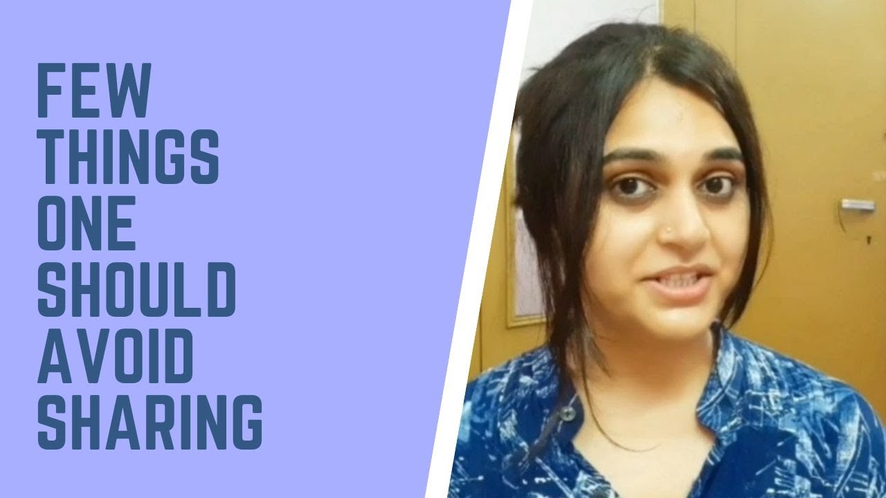 Few things one should avoid sharing 😎 #smilewithria - YouTube