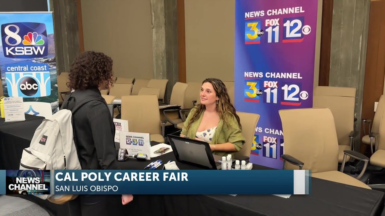 Cal Poly hosts career fair for journalism students - YouTube