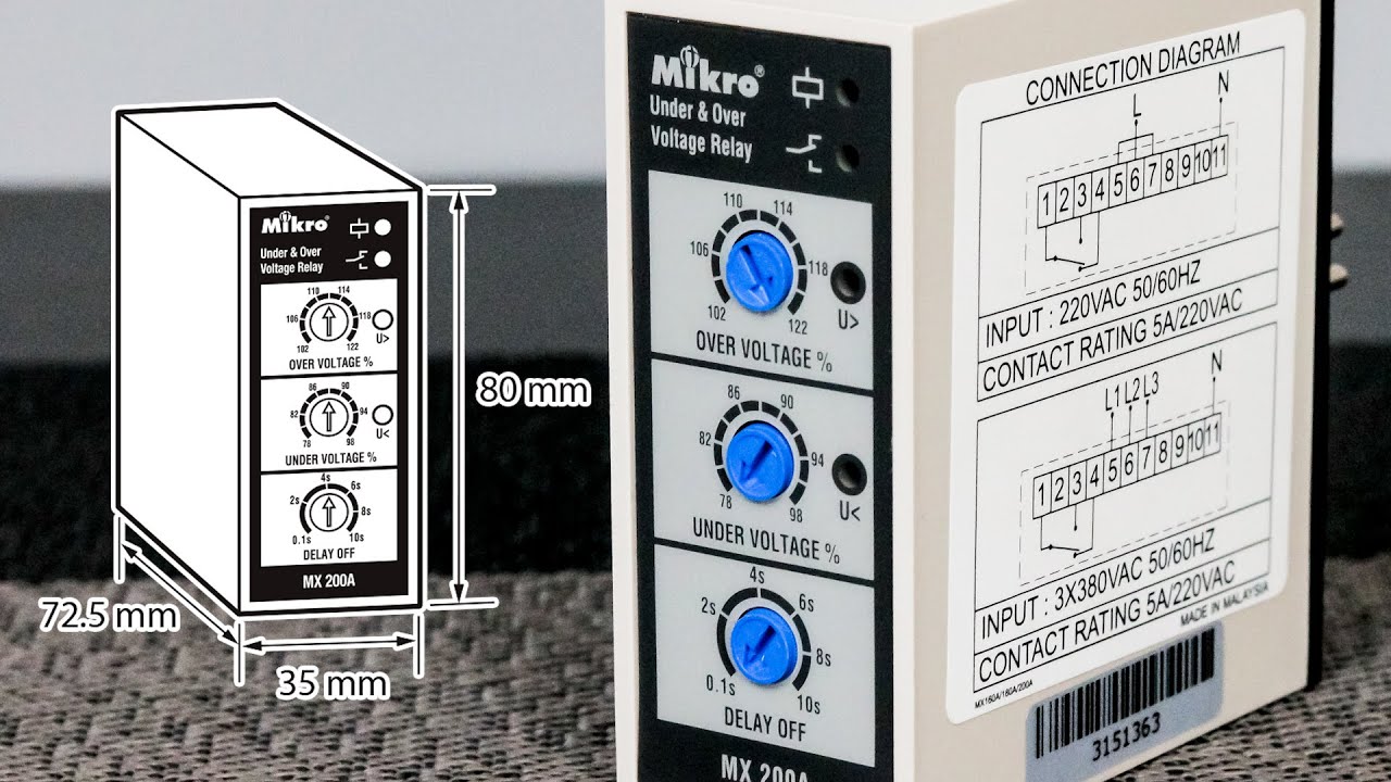 Relay Bảo Vệ Điện Áp MX200A - 380V hãng MIKRO | MIKRO #33 - YouTube