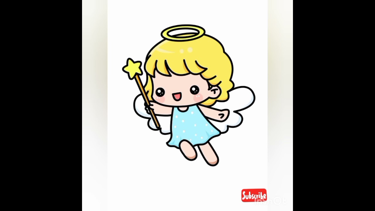 How To Draw a Cute Angel Step By Step - YouTube