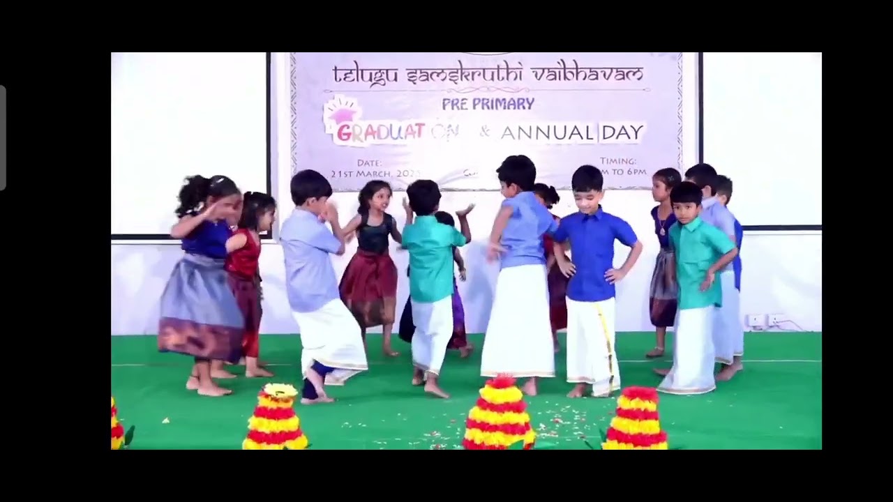 Hansitha Reddy PP1 Annual Day Celebrations Bathukamma Song performace ...