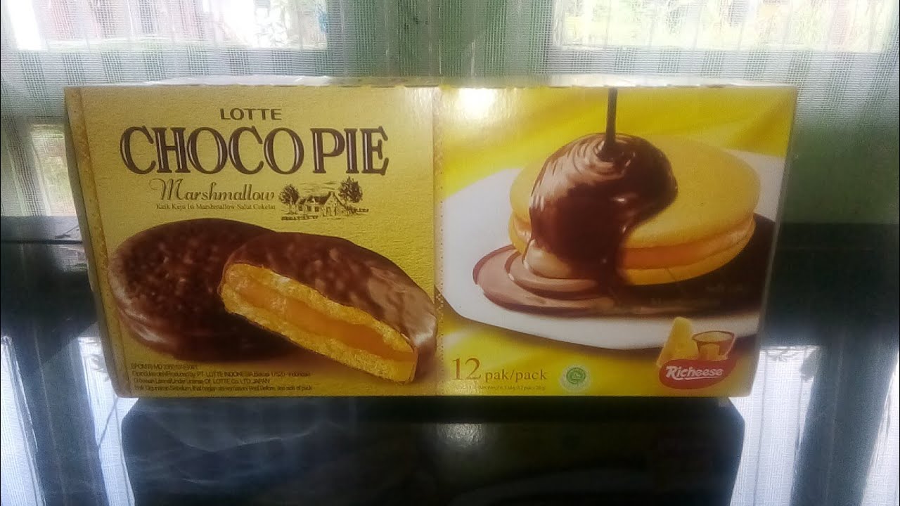 Review Produk #1122 : Lotte Choco Pie Marshmallow Richeese - YouTube