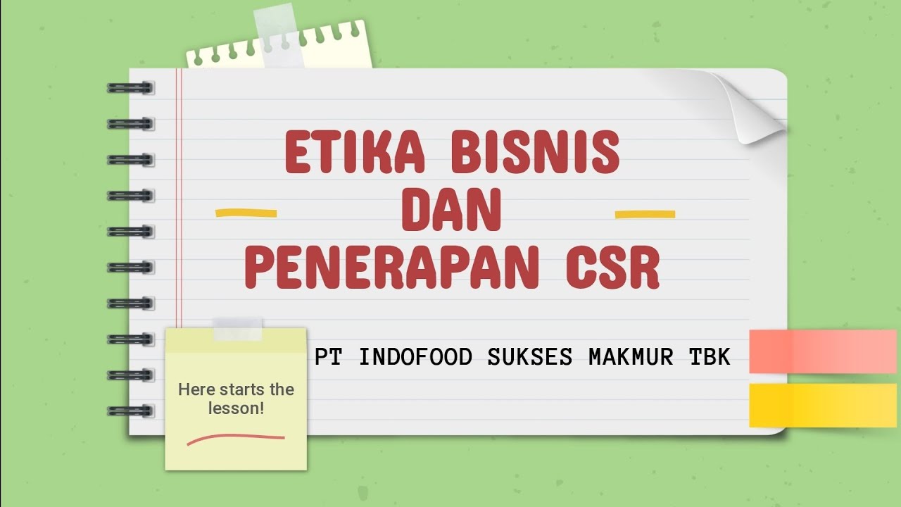 CSR atau Tanggung Jawab Sosial Perusahaan Indofood Sukses Makmur - YouTube