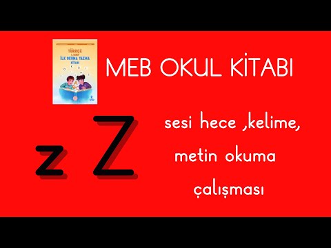1.sınıf Z sesi hece ve kelime okuma yazma OKUL kitabı çalışması 2024 yeni müfredat