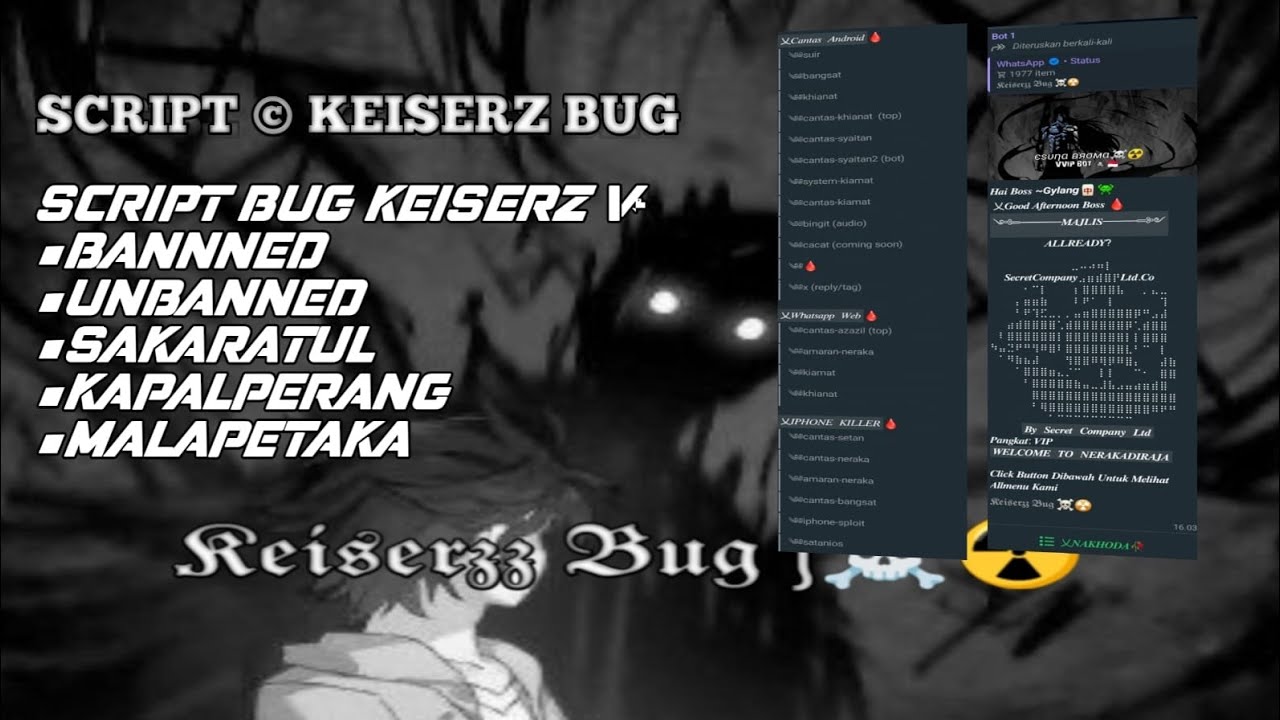 SC BUG BOT GANAS TERBARU || FULL VIP FITUR || BUG MENU LENGKAP || KENON ...