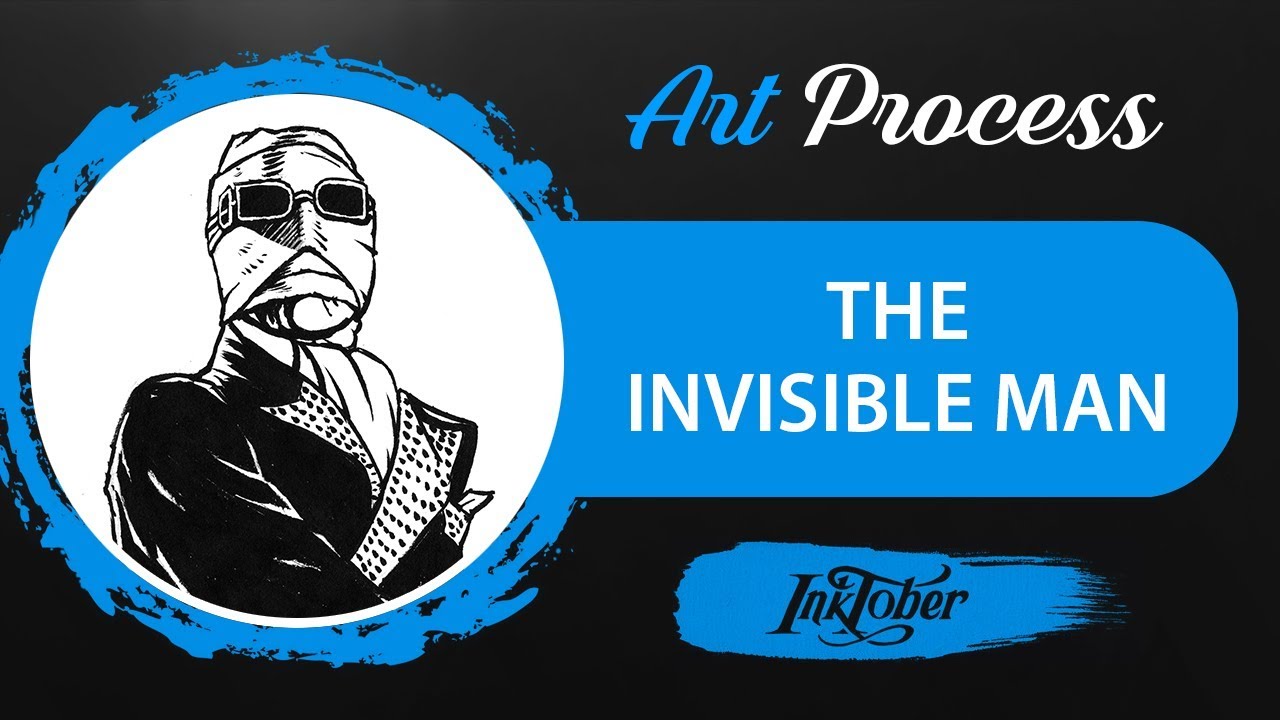 Inktober Art Process: The Invisible Man Sketch - YouTube