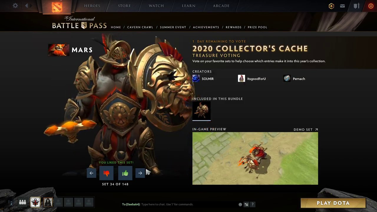 Dota 2 Collector's Cache all 148 Sets | International Battle Pass 2020 ...