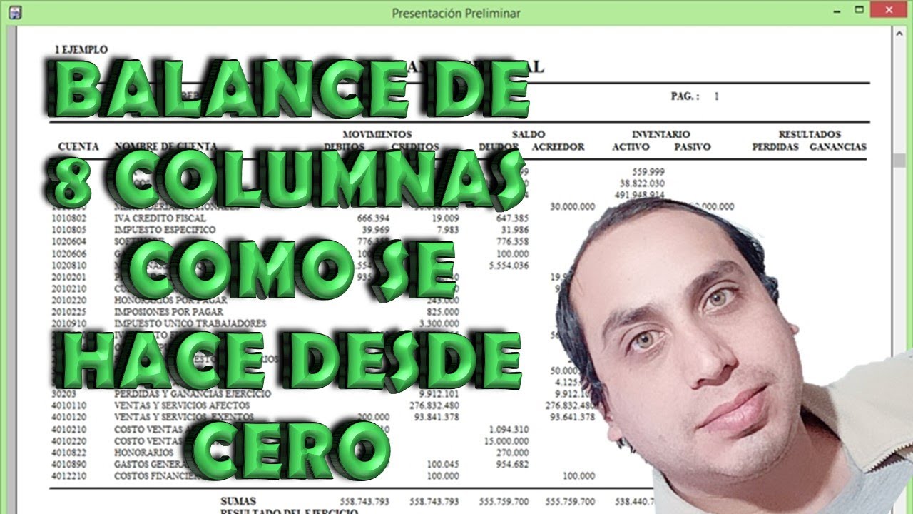 ¿Cómo hacer un Balance General de 8 Columnas? Desde Cero, Para ...