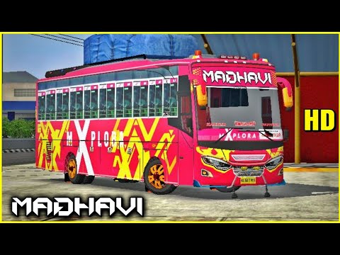 MADHAVI BUS LIVERY HD ⚡️MXPLORA⚡️ knr bus designs - YouTube