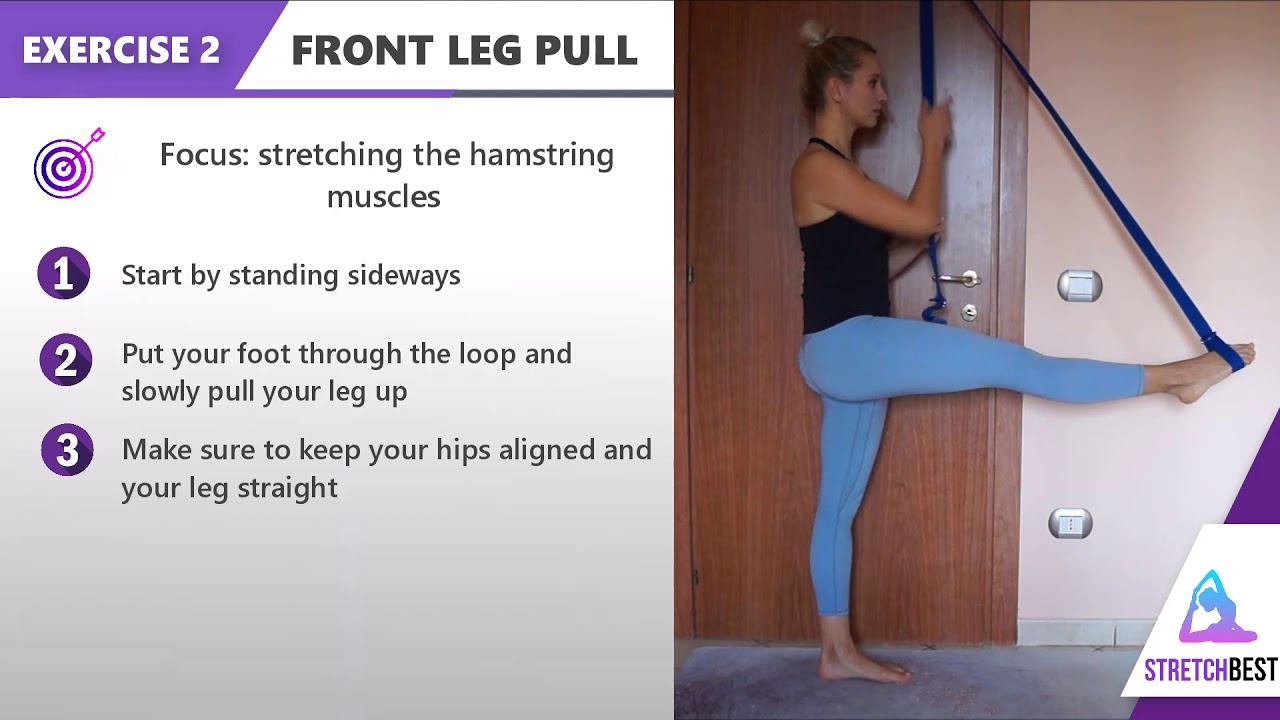 StretchBest: FlexaStretch Trainer | Exercise 2 | Front Leg Pull - YouTube