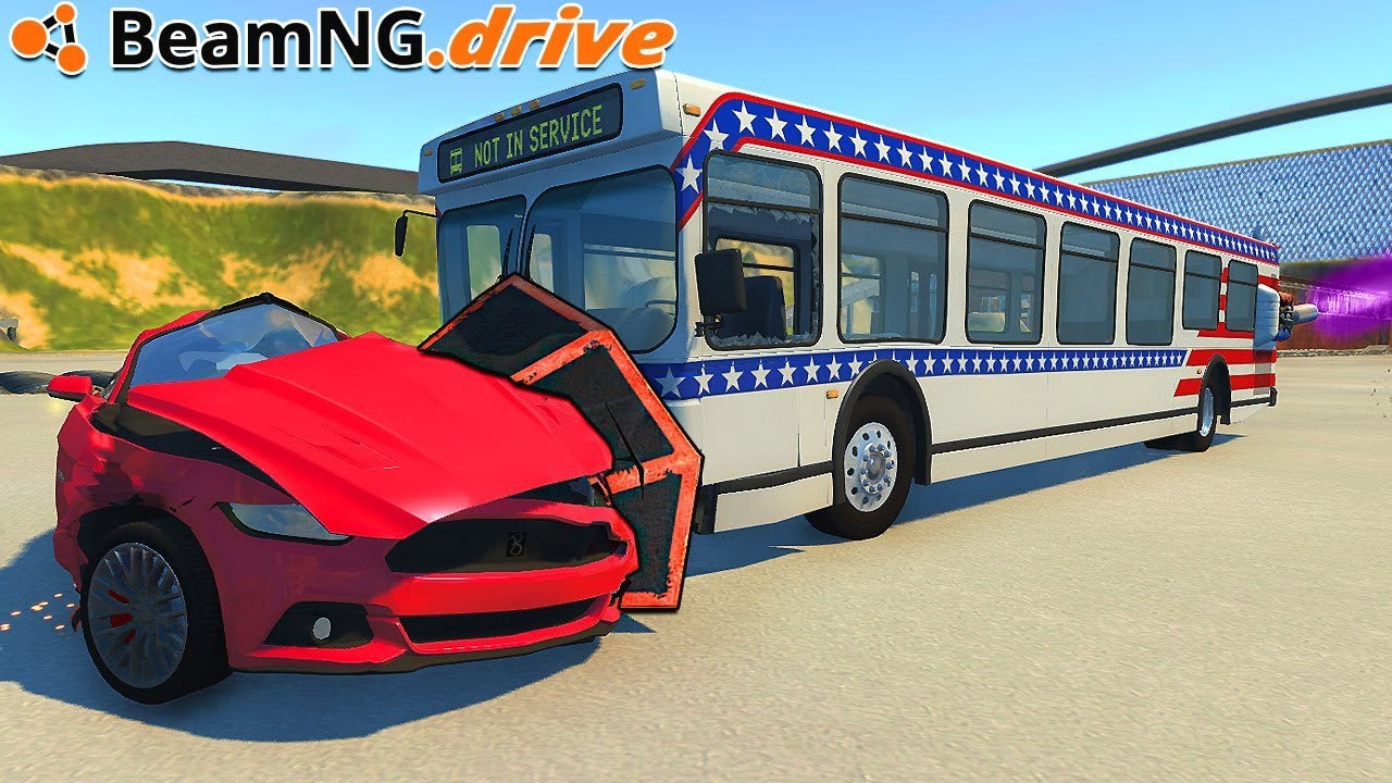 BeamNG.drive - ROCKET RAM BUS - YouTube