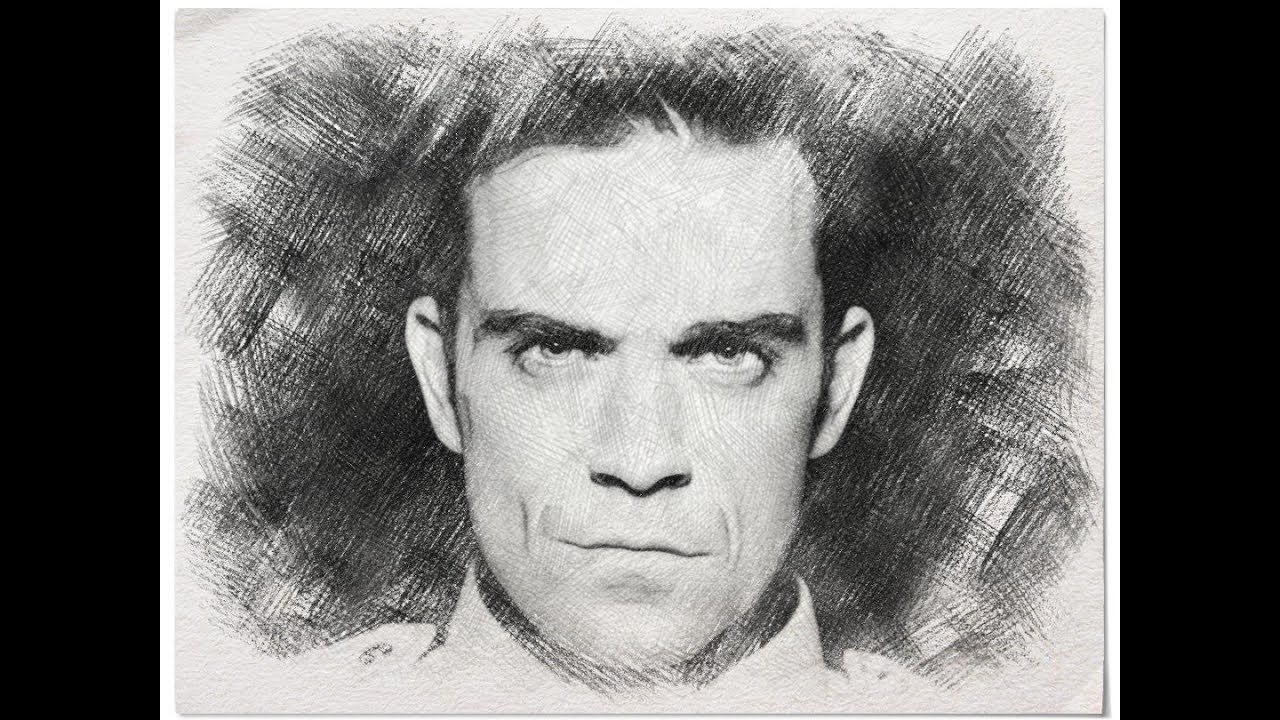 Robbie Williams Speed Drawing - YouTube