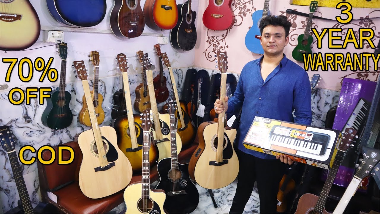 Mumbai Cheapest Branded Guitar Market | Best Beginner Acoustic Guitar ...