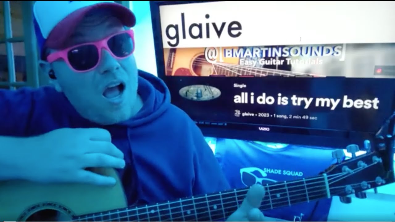 all I do is try my best - glaive Guitar Tutorial (Beginner Lesson ...