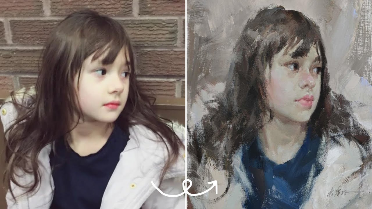 Painting a Cute Little Girl Step by Step | Oil Portrait Tutorial - YouTube