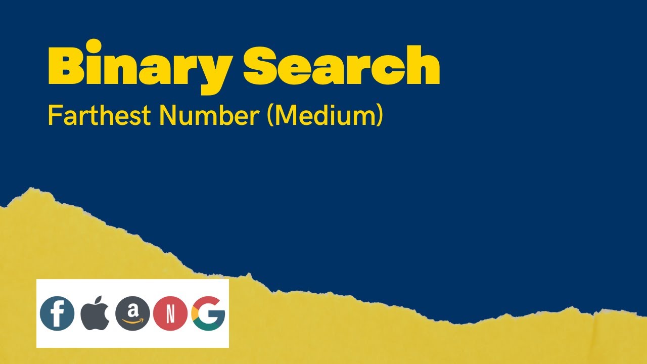 Farthest Number (Medium) | Binary Search | Problem-solving | GFG - YouTube