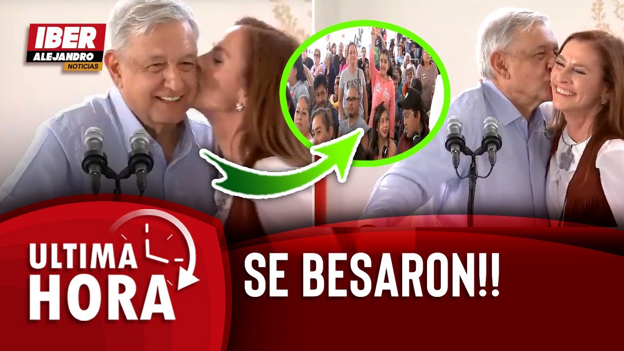 AMLO Y SU ESPOSA PROTAGONIZAN HISTÓRICO BESO (EN PLENO EVENTO ...