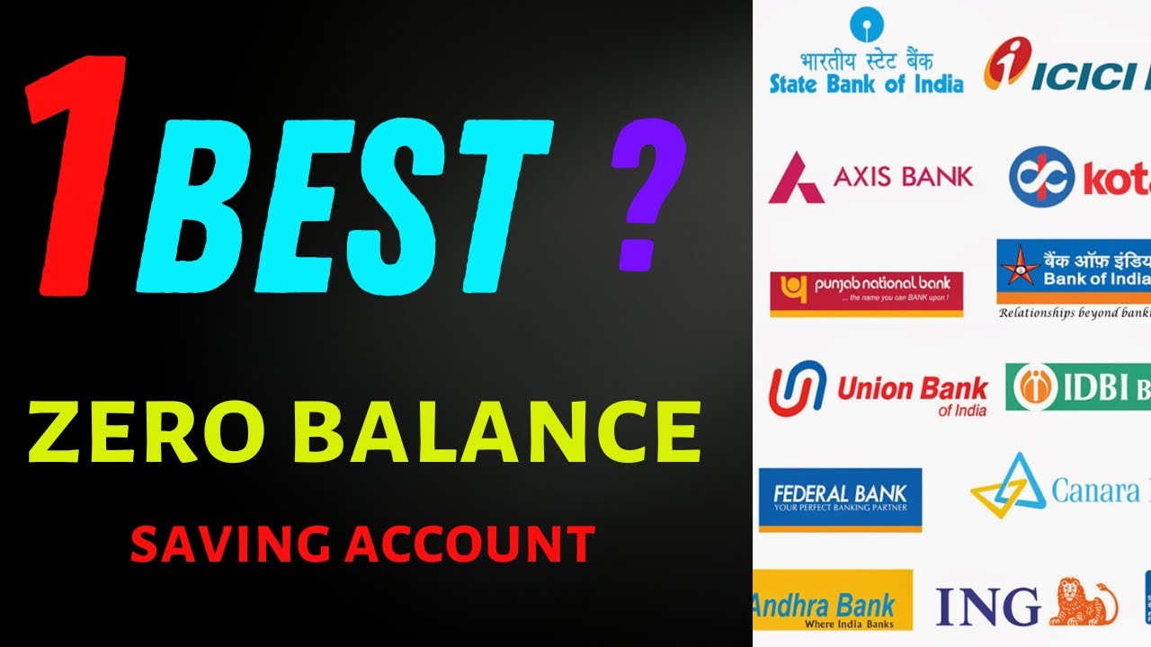 best zero balance saving account in india | best zero balance bank ...