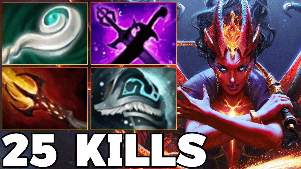 25 Kills QOP Dota 2 Mid Lane Beast Best Queen Of Pain Dota 2 Gameplay ...