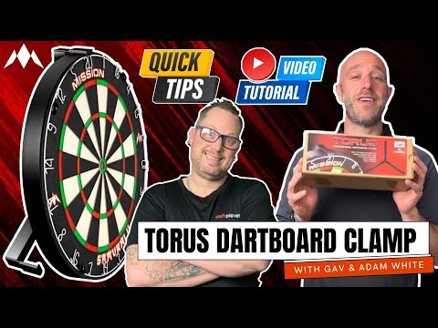 *NEW* MISSION TORUS DARTBOARD CLAMP SETUP AND REVIEW WITH GAV AND ADAM