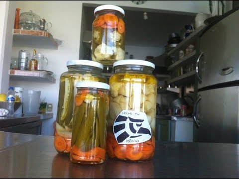 CHILES EN VINAGRE envasados para conserva. - YouTube