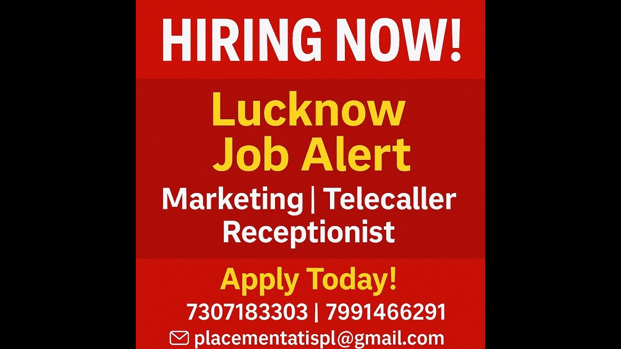 📢 Massive Job Openings in Lucknow! | Marketing, Telecaller ...