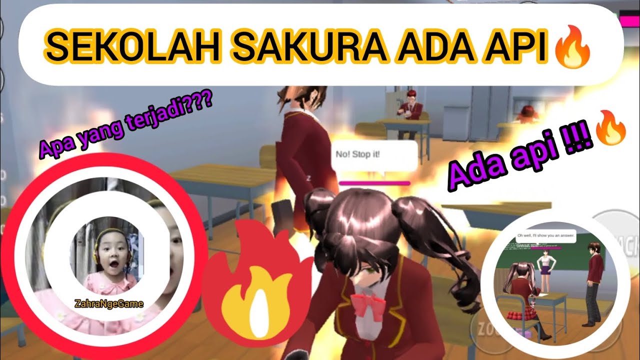 SEKOLAH SAKURA ADA API | apa yang terjadi!!! #sakura #sss #idsakura # ...