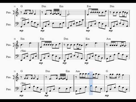 İNCE BELLİM -DEDE KORKUT FİLM MÜZİĞİ -EMİN SABİTOĞLU - PİYANO NOTALARI