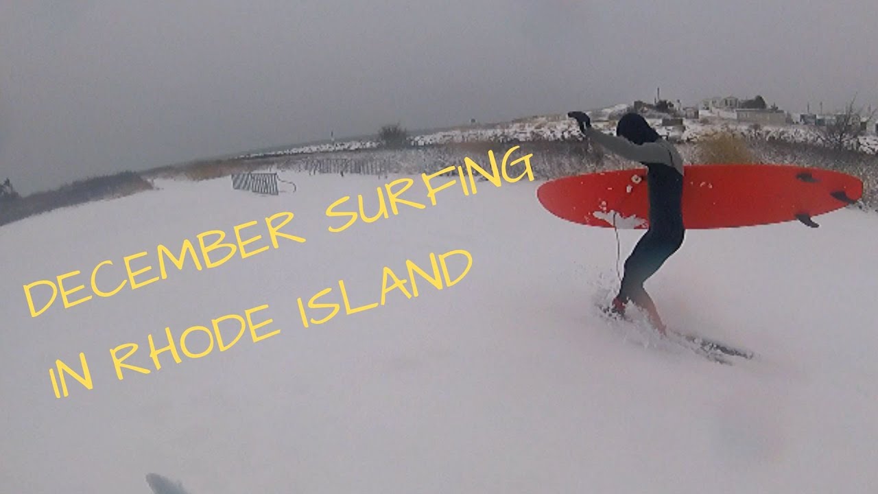 December surfing in Rhode Island - YouTube