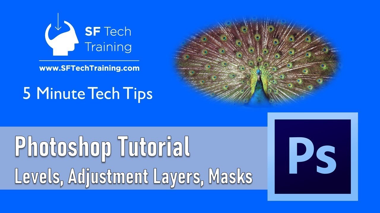 Photoshop Tutorial - Levels, Adjustment Layers, Masks - YouTube