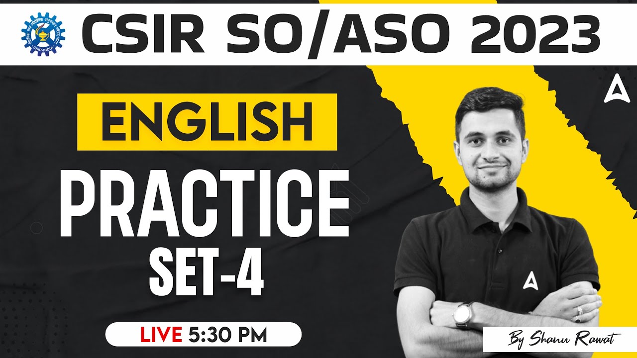 CSIR SO ASO English Practice Set - 4 | CSIR SO ASO Preparation | By ...