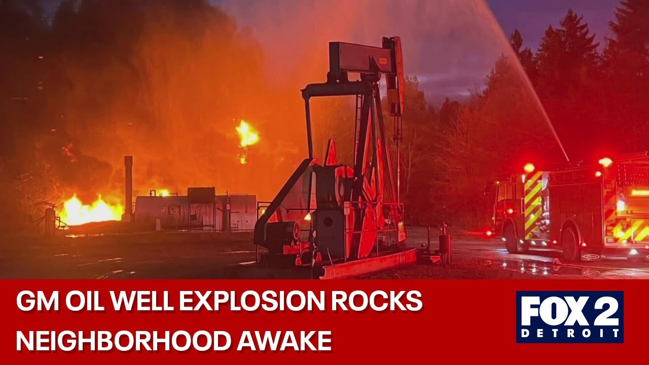 Oil well explosion rocks GM Proving Grounds - YouTube