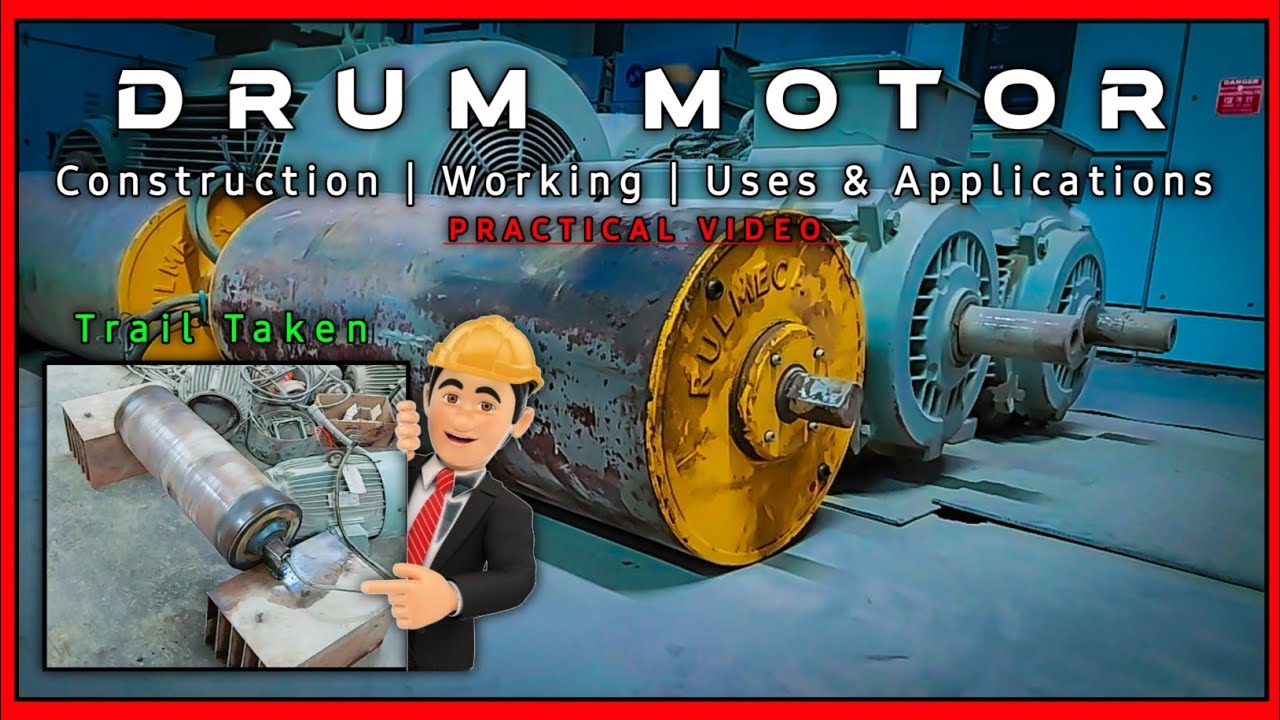 Ⓜ️Drum Motor | Motorized Drum Pulley | Construction | Working | Uses ...