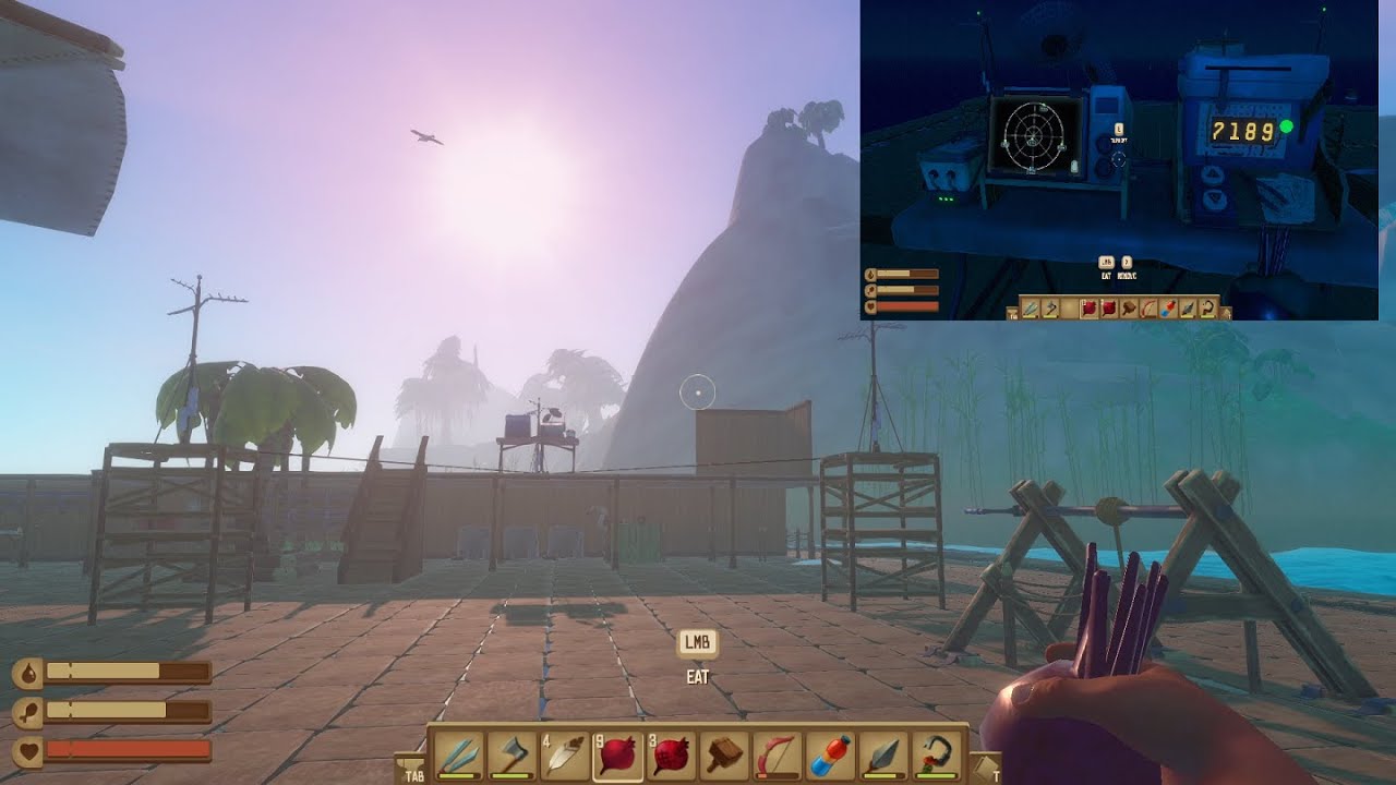 Raft S1E14 - Receiver created and placed the three antennas! Opened ...