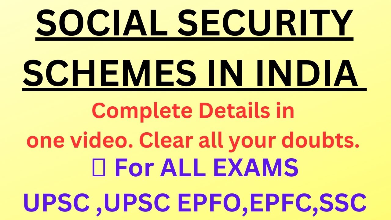Social Security Schemes in India| eligibility and benefits |labour ...