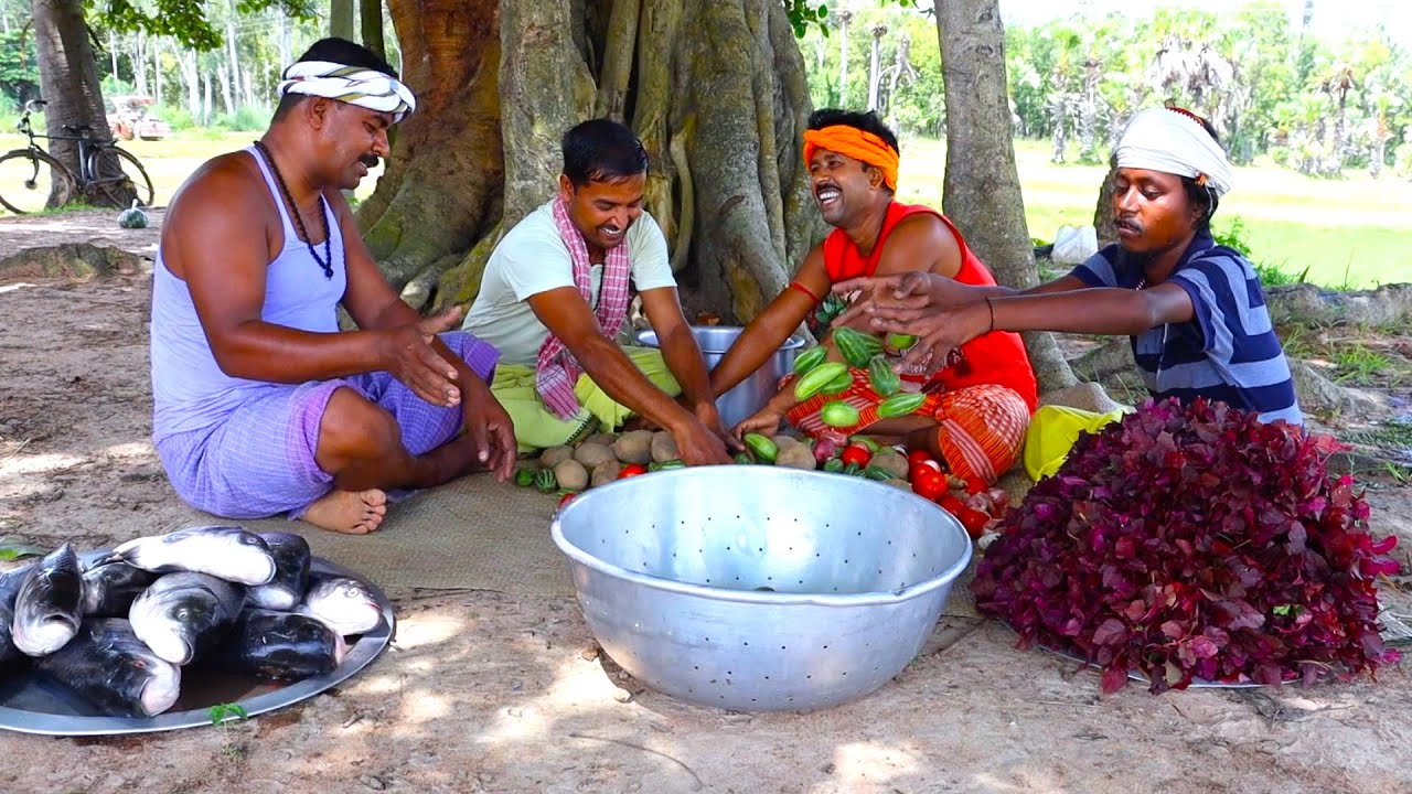 Katla mach sobji dal shak vaja bengali complete lunch prepared for ...