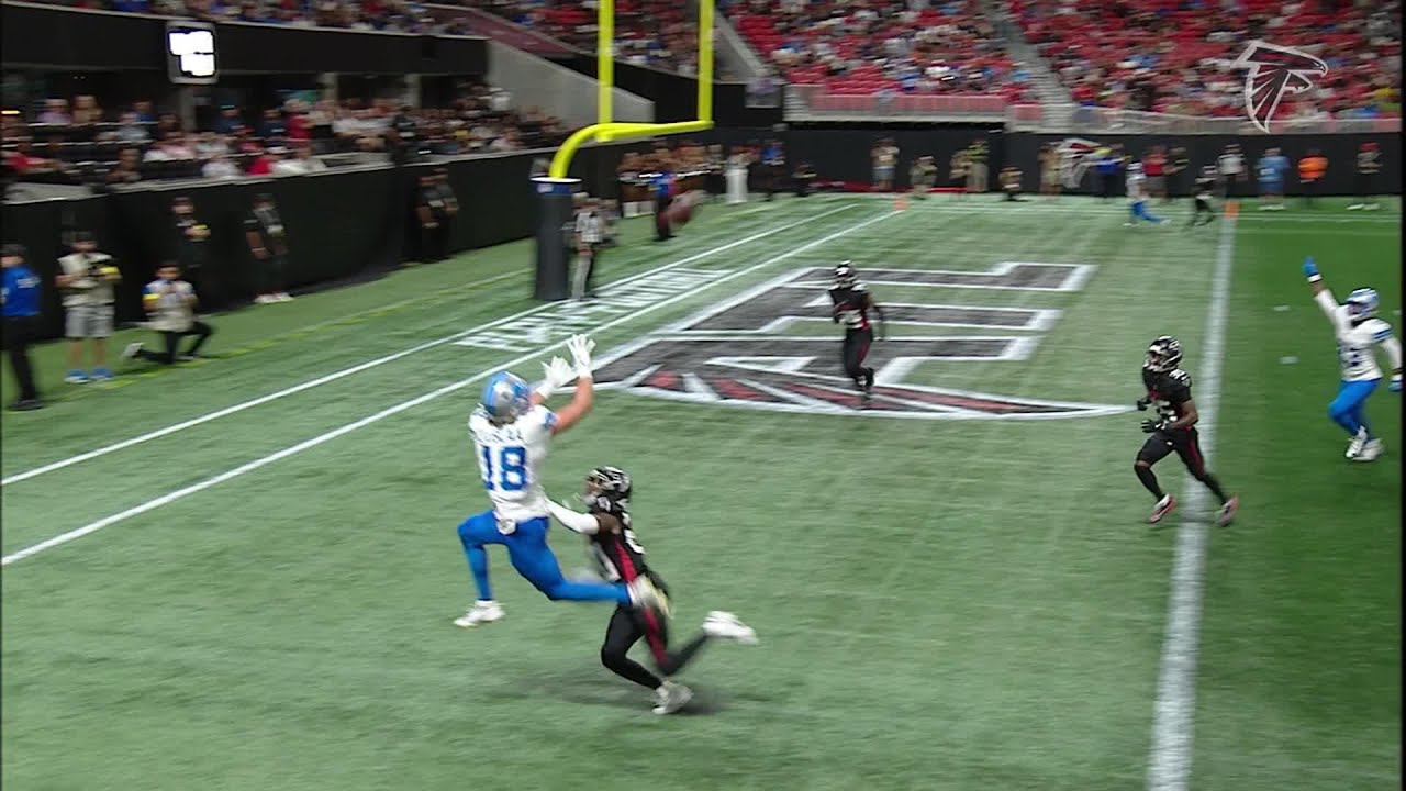 Isaac TeSlaa with the CRAZY Touchdown grab - YouTube