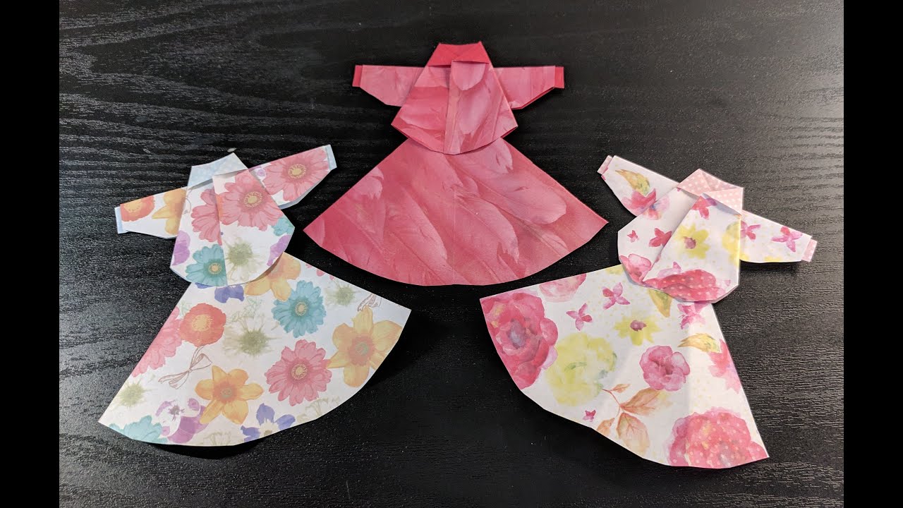 Simple Origami dress 39 - YouTube