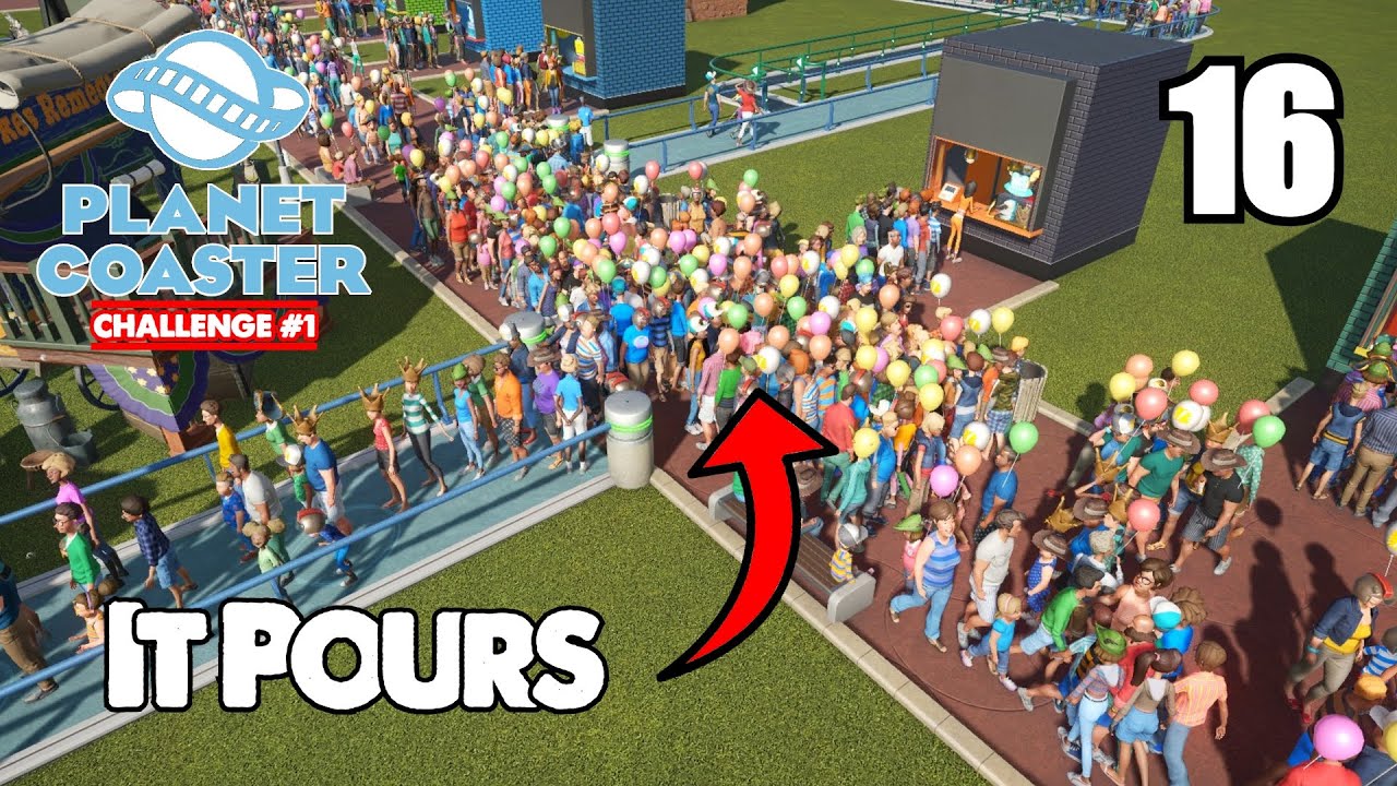 It Pours - Planet Coaster - First Challenge Map - Ep 16 - YouTube