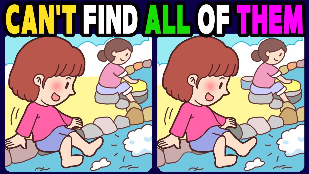 【Spot the difference】Can't Find All Of Them! Try It!【Find the ...
