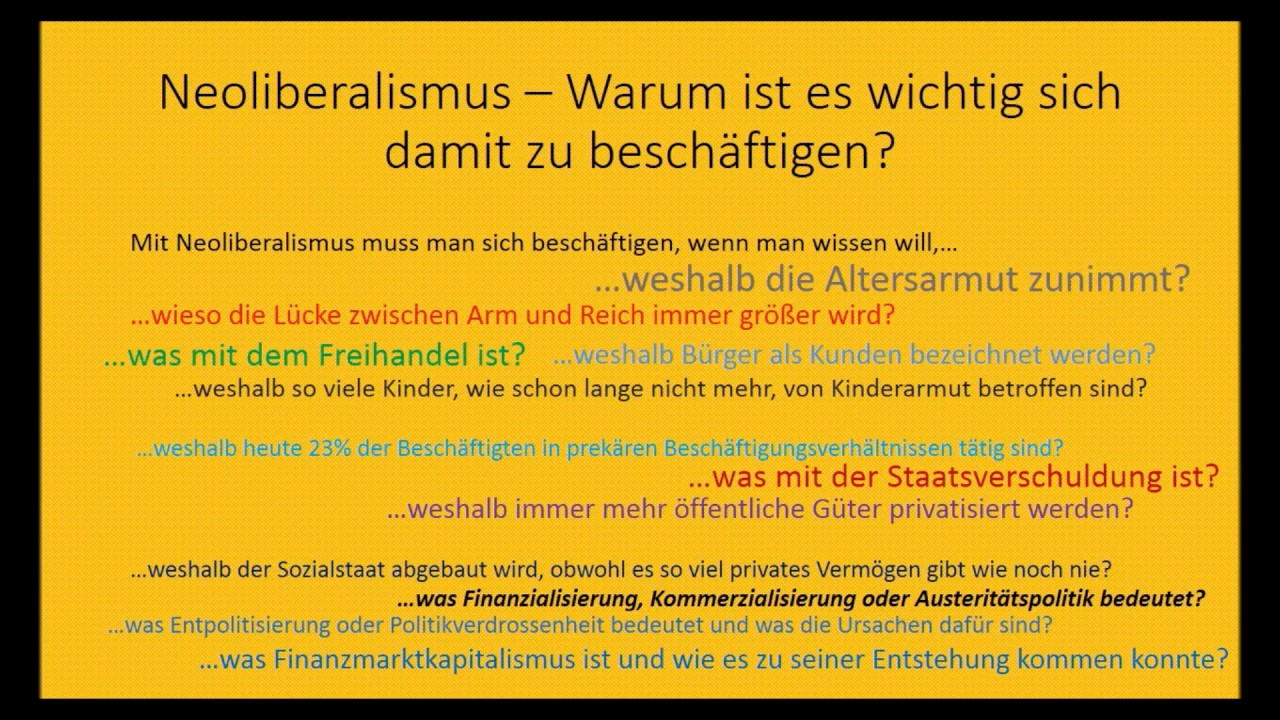 Neoliberalismus - Warum ist es wichtig sich damit zu beschäftigen ...